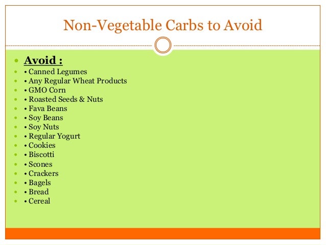 Carbohydrate Food To Avoid Carbohydrate Food To Avoid